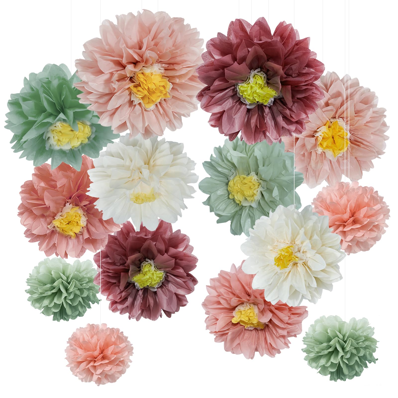 YBwanli fiori di carta,decorazioni compleanno,festoni addobbi ...