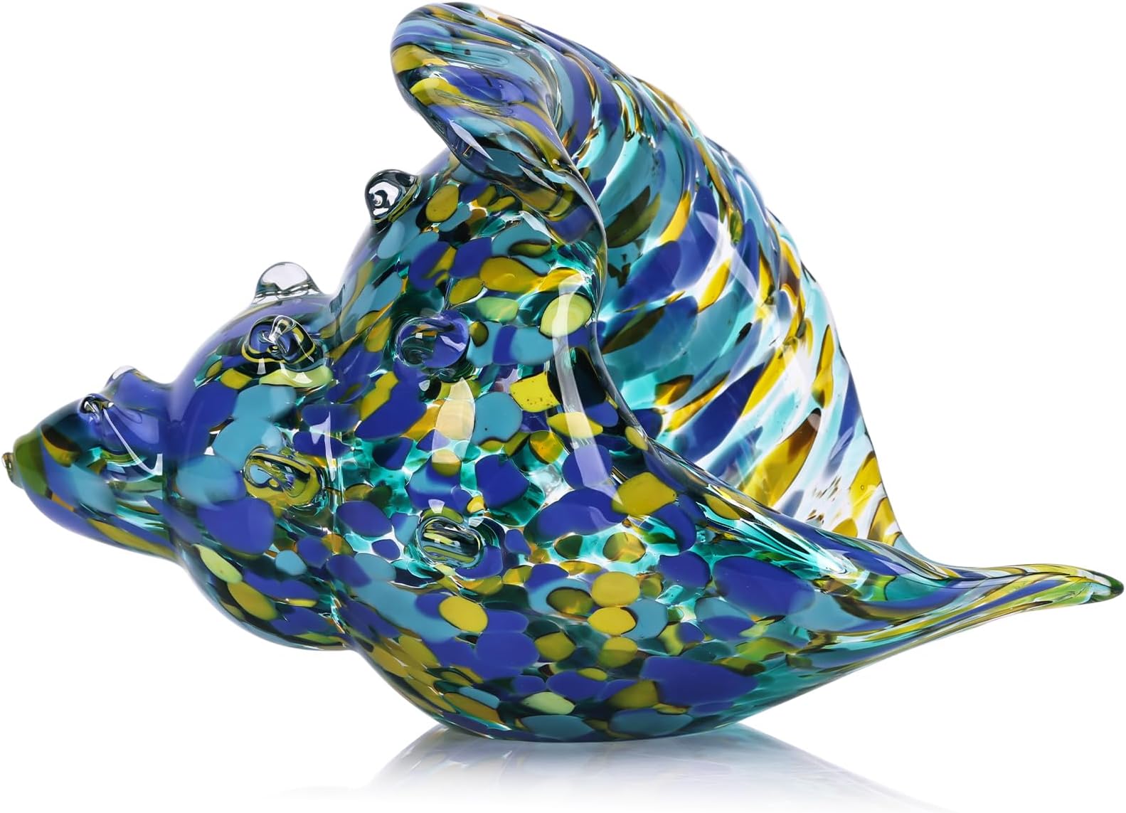 Amazon.com: LCCCK Sea Glass Art Figurines Hand Blown Conch Shell ...