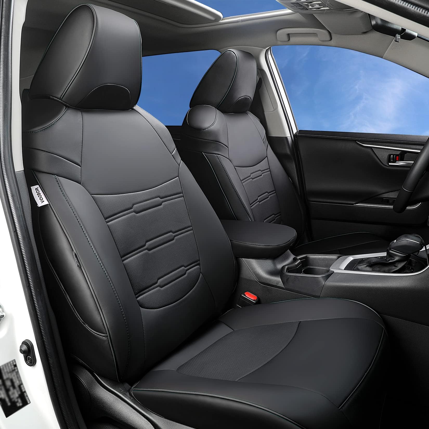 Amazon.com: VOOBOR Custom Fit RAV4 Car Seat Covers Fit for Toyota RAV4 ...