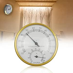 Amazon.com : EKDJKK Sauna Thermometer 2 in 1 Fahrenheit Thermometer Hygrometer for Sauna Room ...