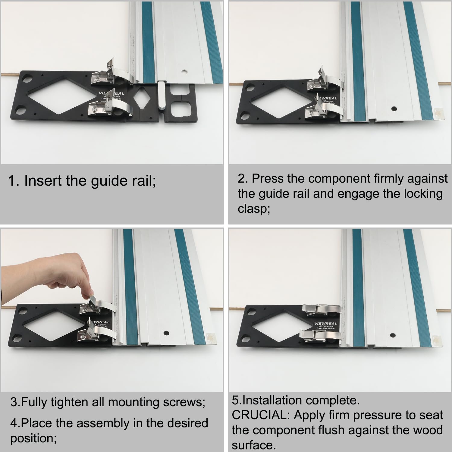 Snapklik.com : Track Saw Guide Rail Square CNC-Machined Track Saw ...
