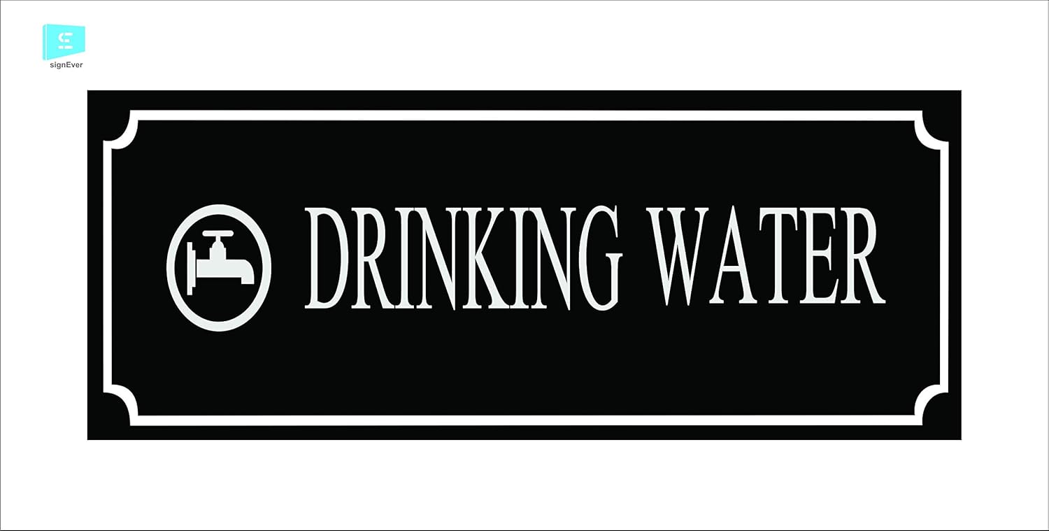 SIGN EVER Drinking Water Sign Boards For School College Office Company ...