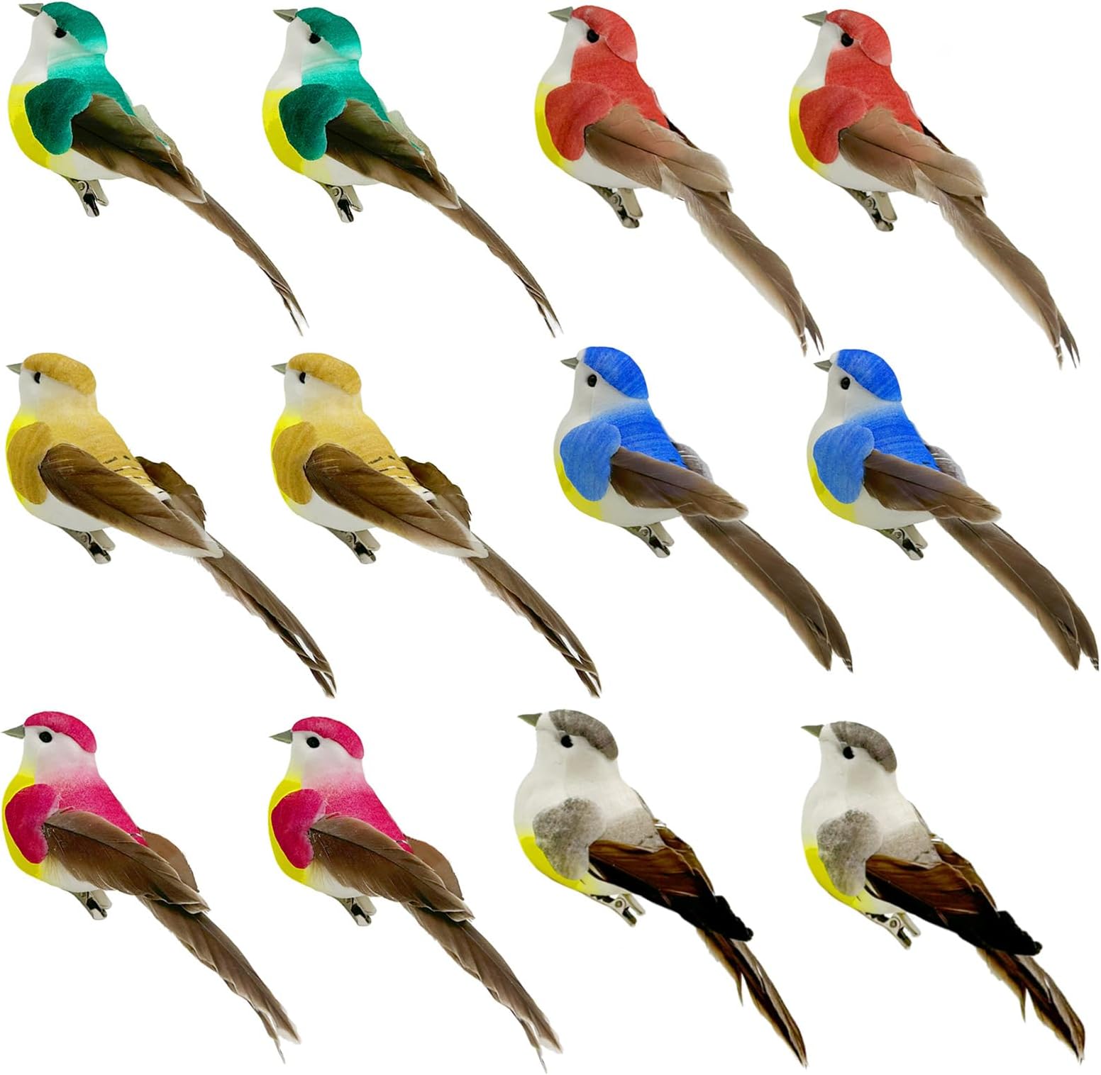Amazon.com: Happyyami 12 pcs Artificial Hummingbirds with Clips ...
