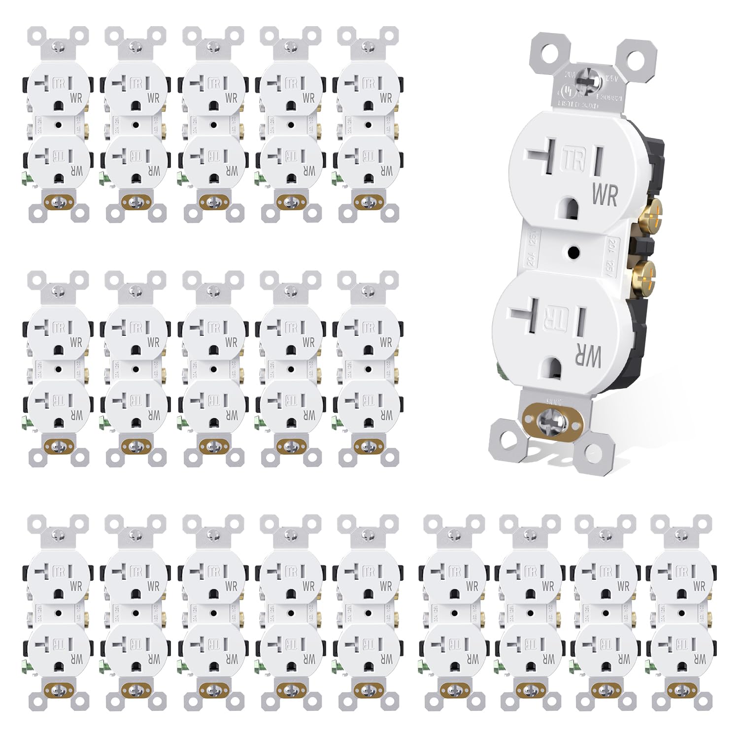 Snapklik.com : 15 Amps Outlets Duplex Electrical Receptacle Outlets ...