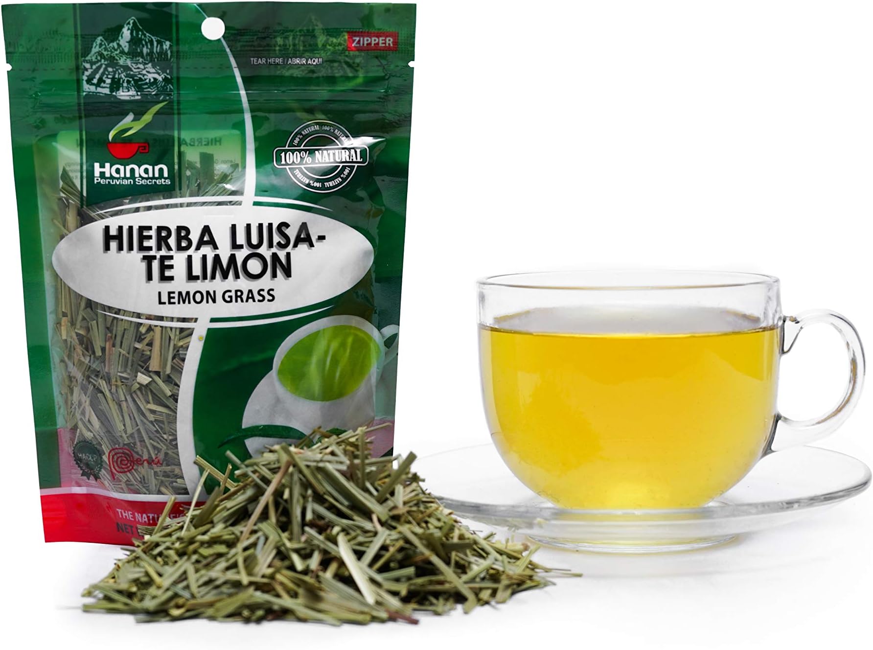 Amazon.com : Hanan Peruvian Secrets Hierba Luisa Te Limon | 100% Natural Lemon Grass | 1.41oz ...