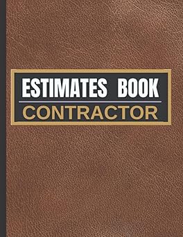 Estimate Book Contractor: Job Estimate Quote Record Book With Client ...