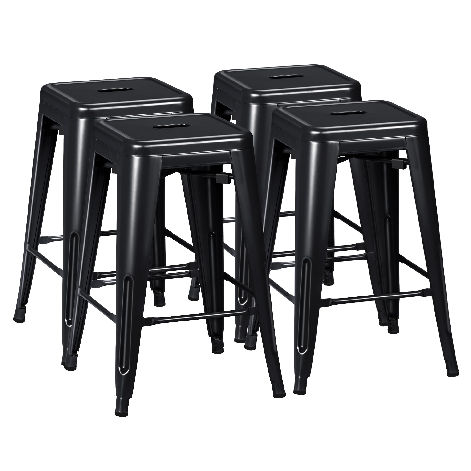 Snapklik.com : Furmax Metal Indoor-Outdoor Counter Height Stackable Bar ...