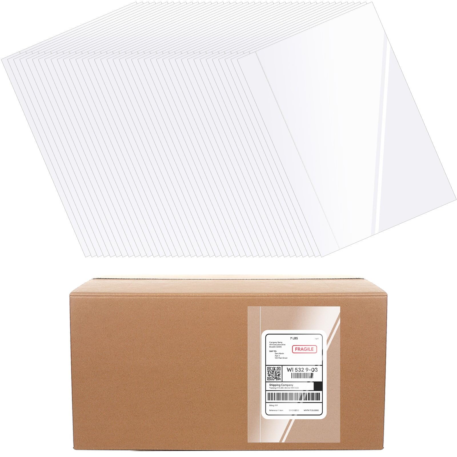 Amazon.com : 500 Pack 6'' x 9'' Clear Adhesive Packing List Envelopes ...
