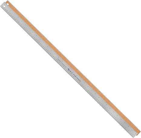 Breman Precision Metal Ruler 36 Inch - Stainless Steel Cork Back Metal ...