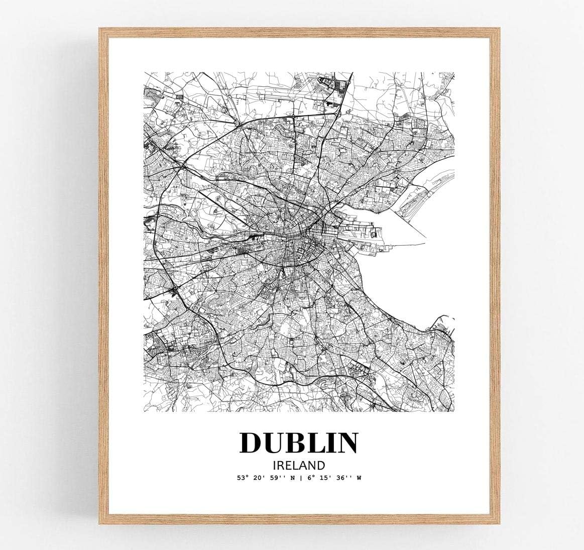 Amazon.com: Eleville 11X14 Unframed Dublin Ireland City View Abstract ...
