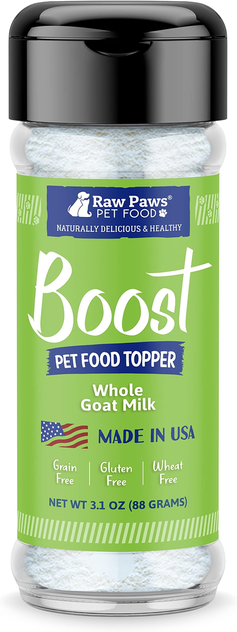 Raw Paws Boost Pet Food Topper Whole Goat Milk Powder, 3.1-oz - Made in ...