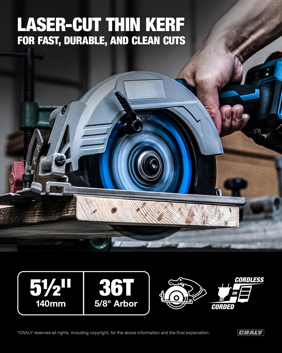 Snapklik.com : CRALY 5-1/2 Inch 24&36 Teeth Wood Cutting Framing/Fine ...