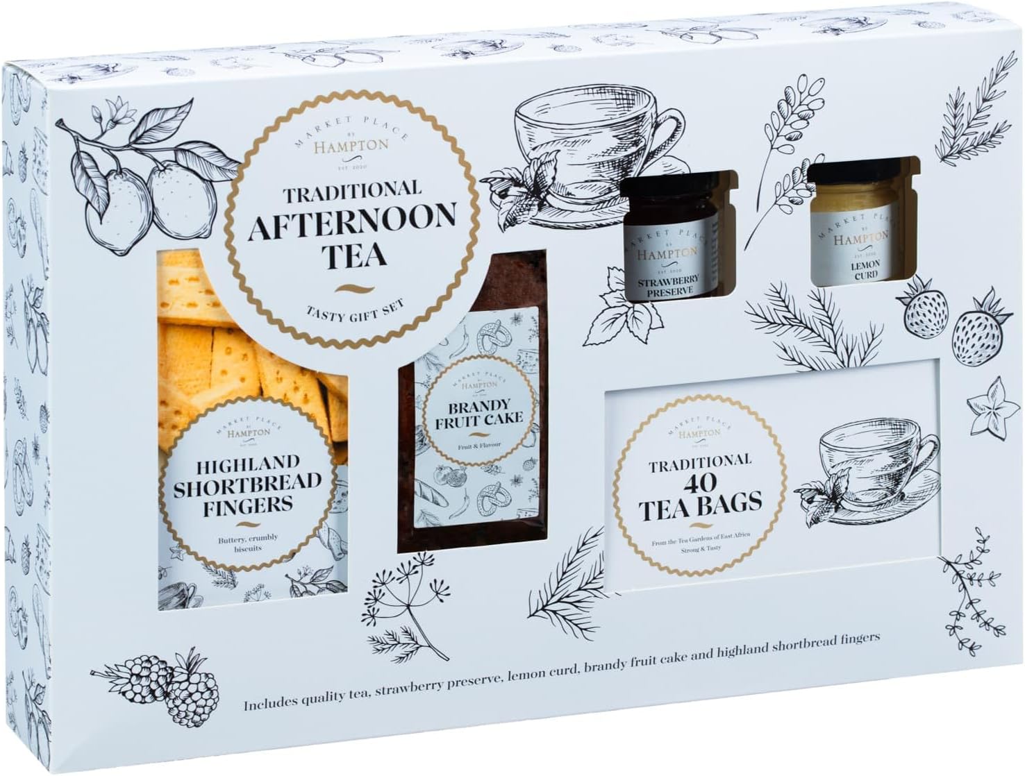 Christmas Afternoon Tea Gift Set Tea Hamper Collection - 1 x Highland ...