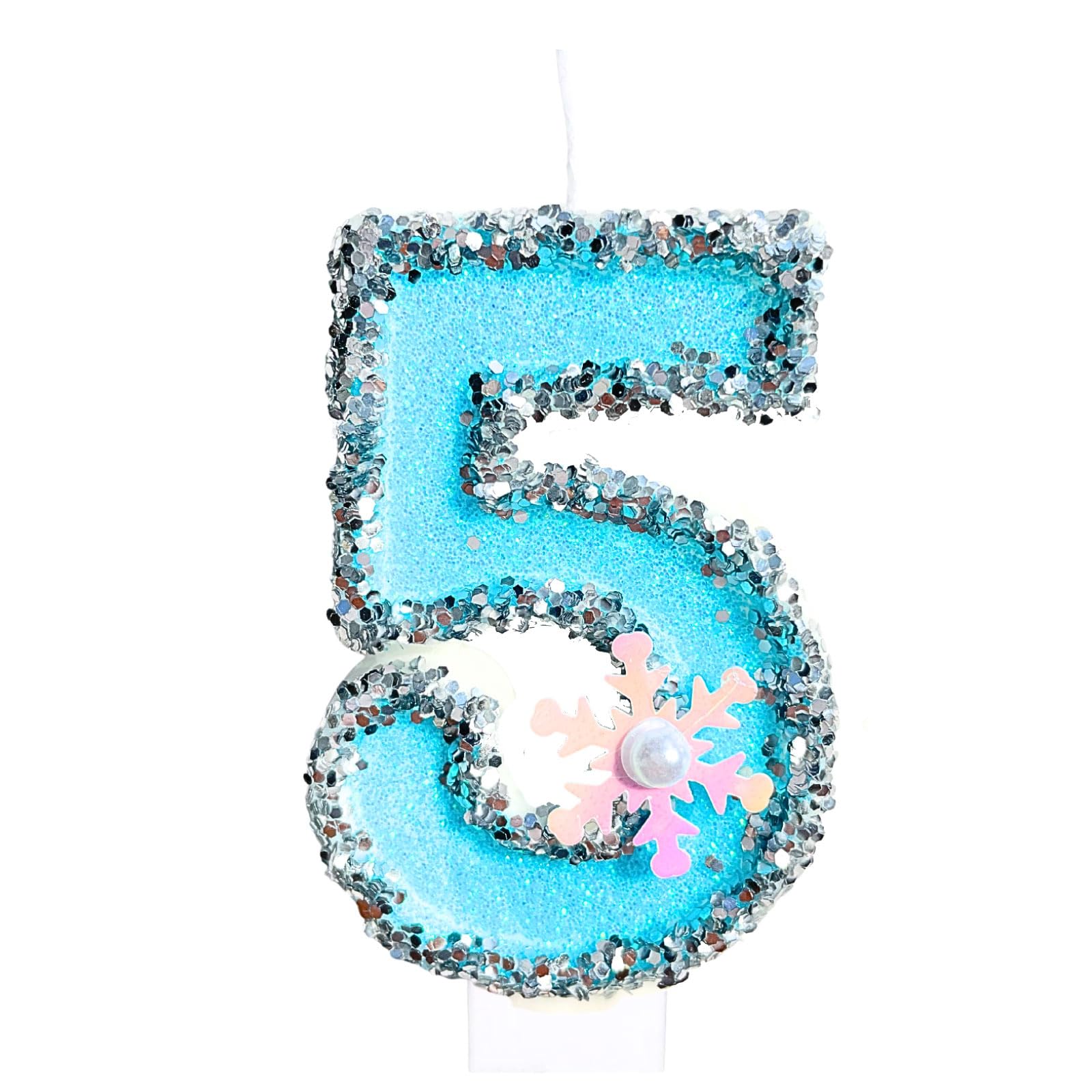 Amazon.com: CasaPopz Frozen Birthday Number Candles for Cake, Blue ...