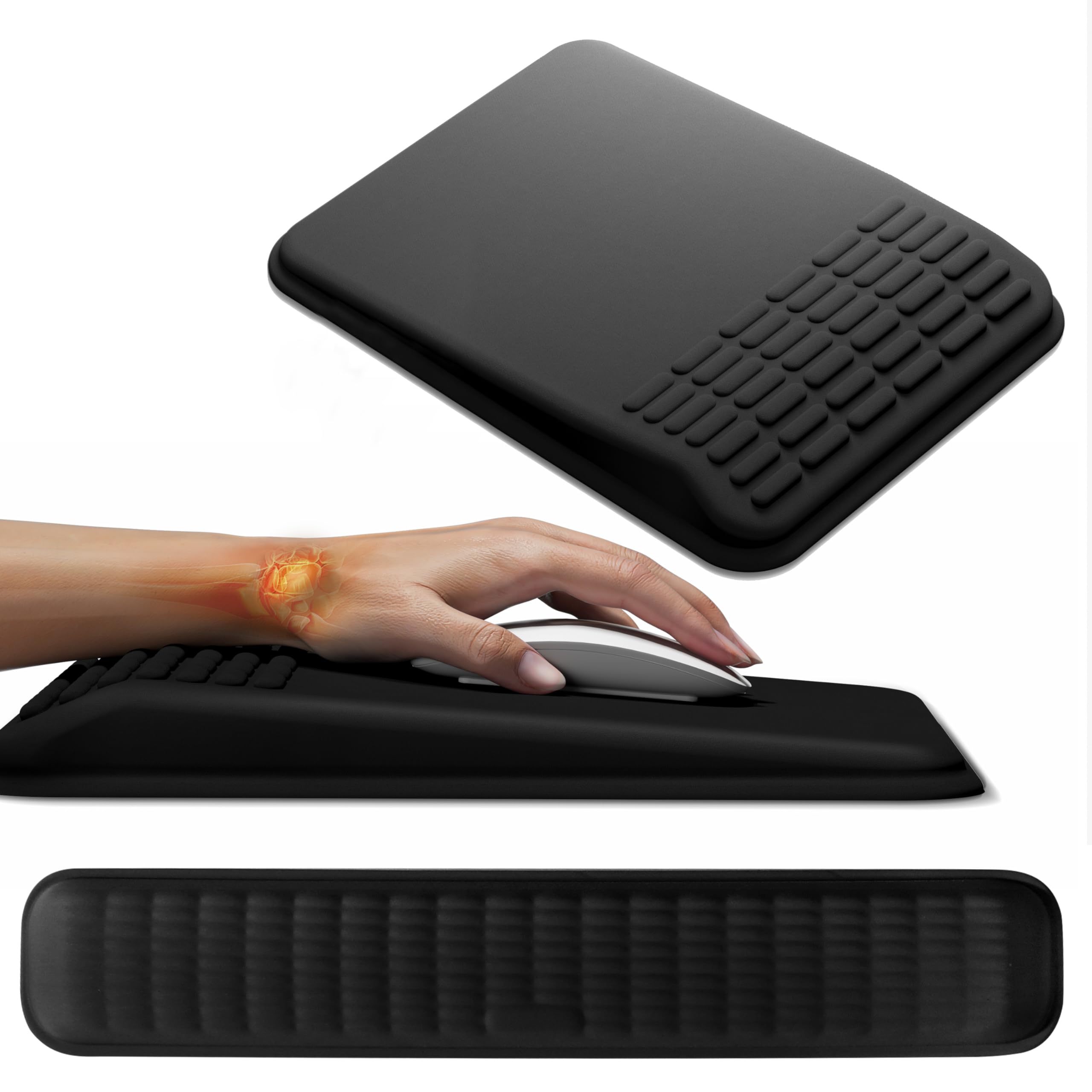 Snapklik.com : Mekass 2-in-1 Mouse Pad And Keyboard Wrist Rest ...