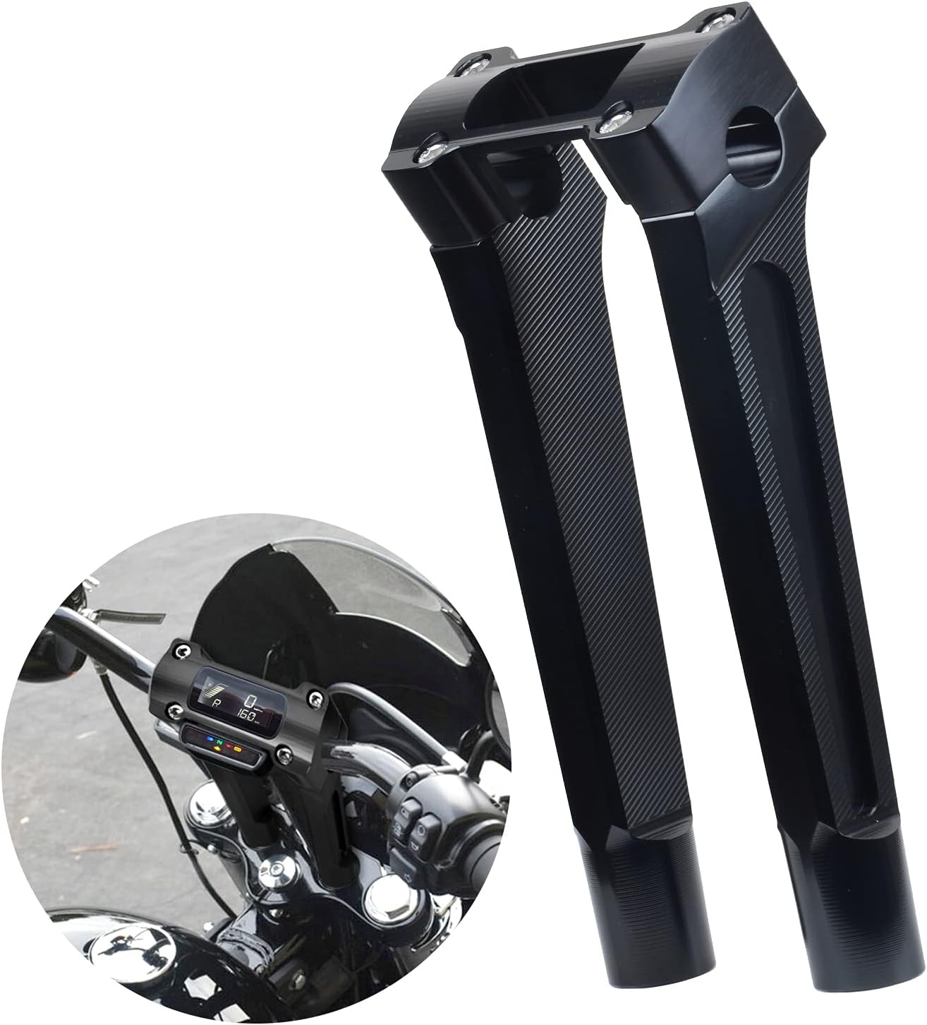 Amazon.com: Goldfire Harley Handlebar Risers Straight Motorcycle Tall ...