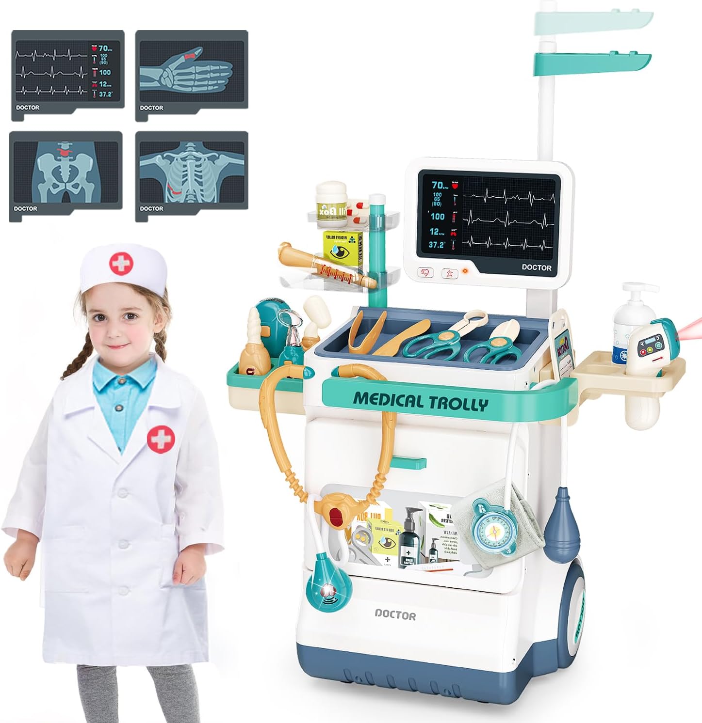 Amazon.com: Sotodik Doctor Kit for Kids 28 Accessories Pretend Medical ...