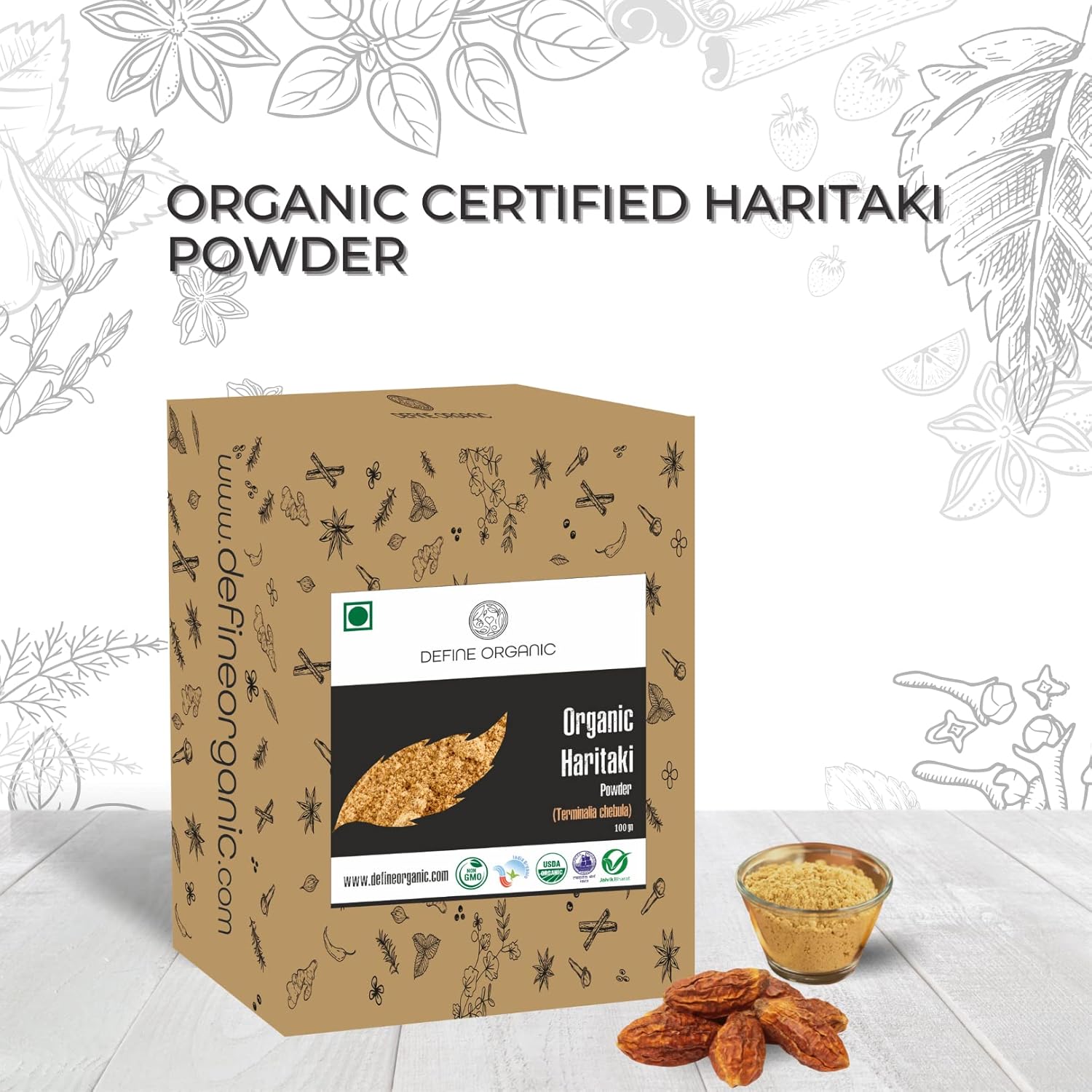 Buy Define Organic Haritaki Powder| Harde Powder| Boost Metabolism ...