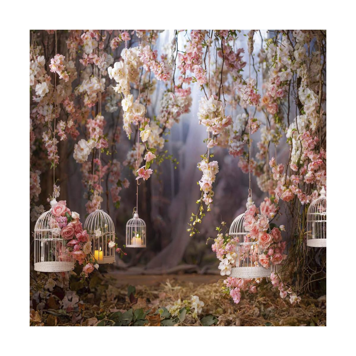 Amazon.com: Kate 10x10ft Spring Pink Flowers Backdrops for Photography ...