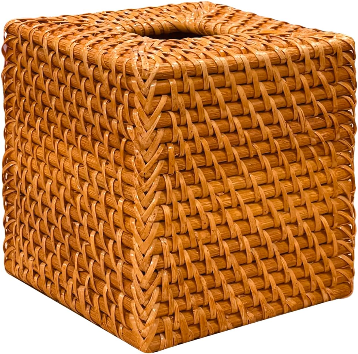 Amazon.com: SEHOI 2 PCS Rattan Tissue Box Cover, Rattan Square Tissue ...