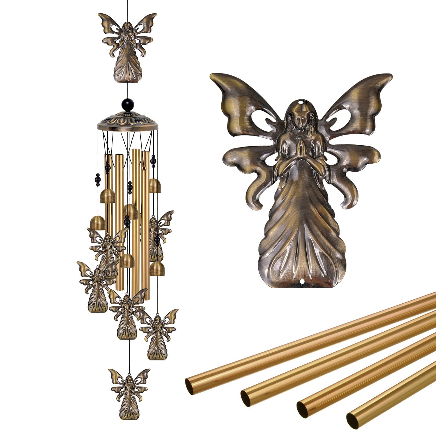 Amazon.com : Outdoor Angel Wind Chimes Decor, Memorial Wind Chimes ...