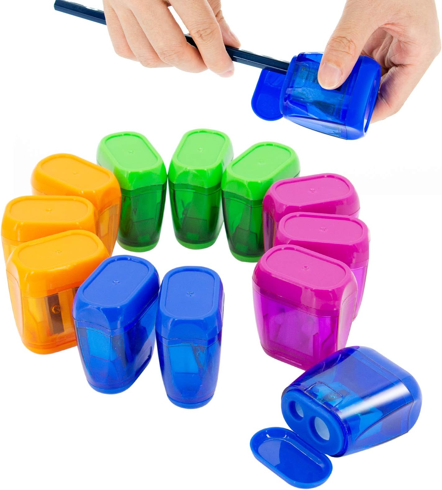 Amazon.com : Bulk Plastic Pencil Sharpener Assortment (72 Pack ...