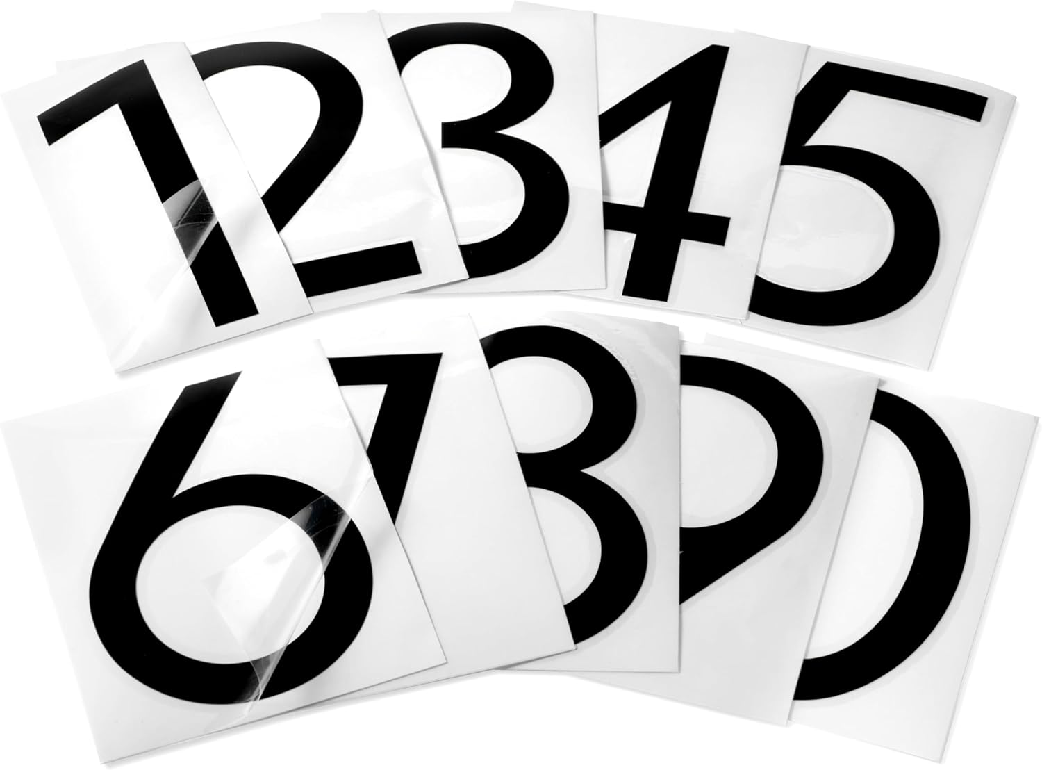Amazon.com: Large Number Stickers 6 Inch, 0-9 | Weatherproof Vinyl ...
