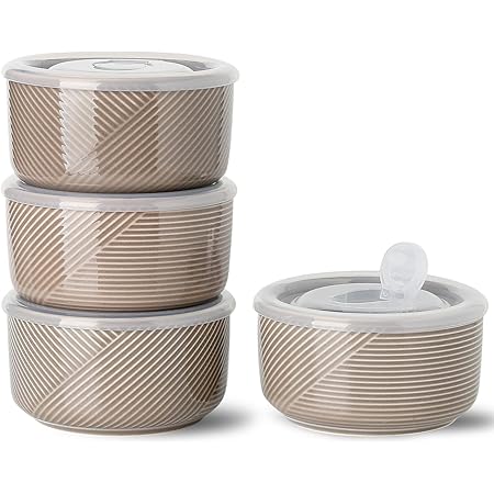 Amazon.com: Adewnest Ceramic Bowl with Lid: 5 Inch Bowls with Lids for ...