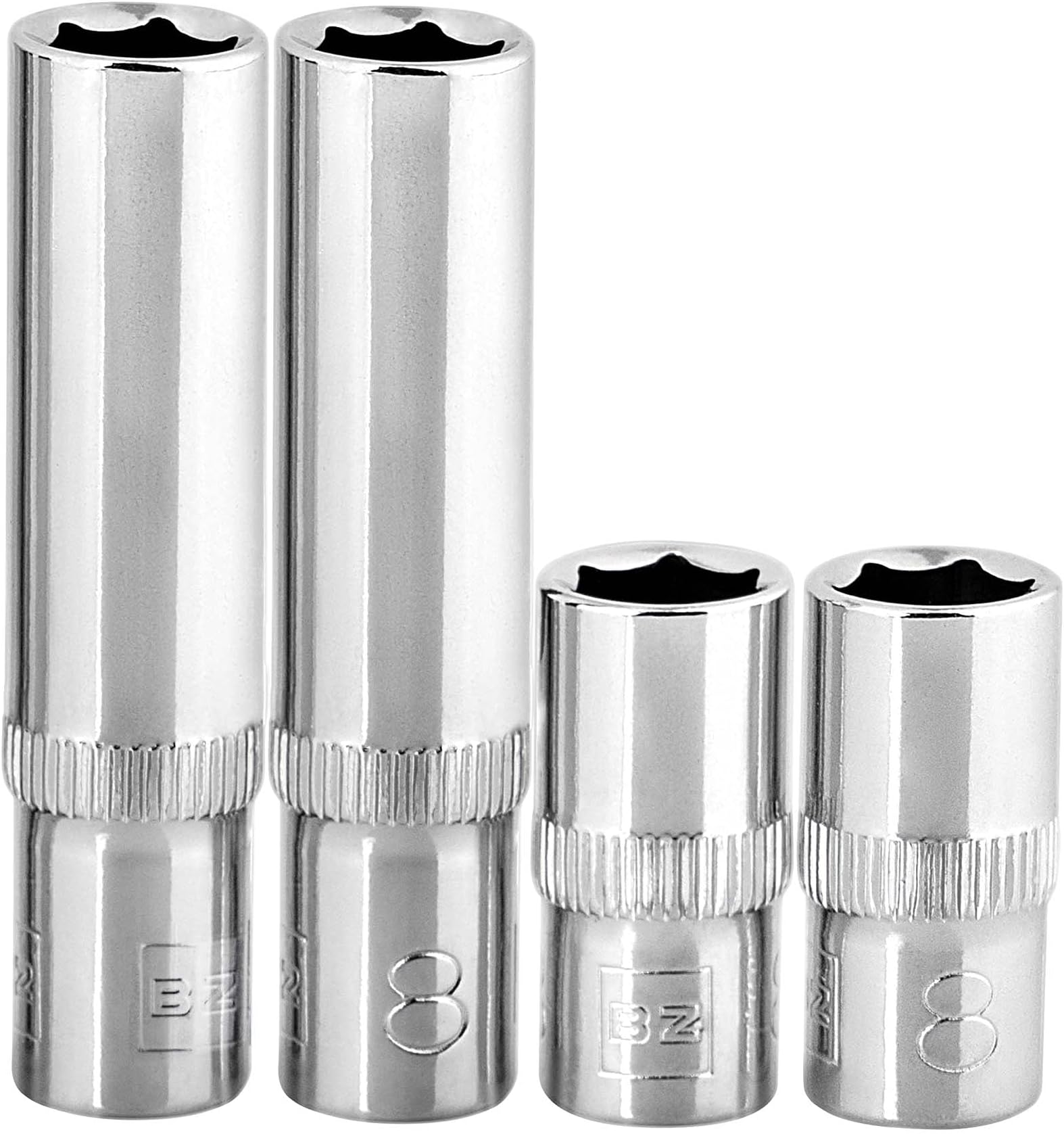 Amazon.com: BRAZEN 8mm Socket Four Pack (1/4" Drive, Multi-Type ...