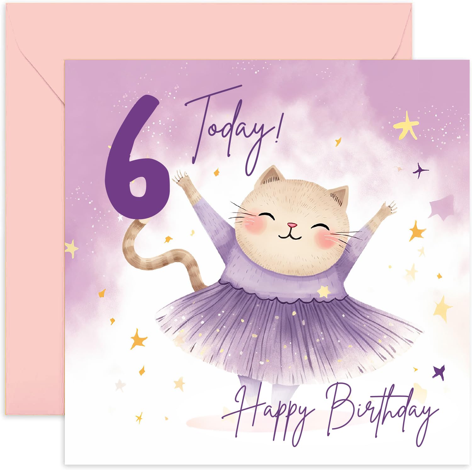 Amazon.com: Old English Co. Sixth Birthday Card for Girls - Happy 6th ...