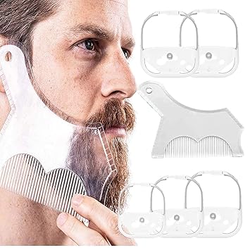 Buy MAYCREATE® 6Pcs Goatee Beard Shaper Beard Styling Template, Goatee ...