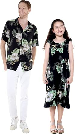 Amazon.com: Matchable Hawaiian Luau Father Daughter Men Shirt or Girl ...