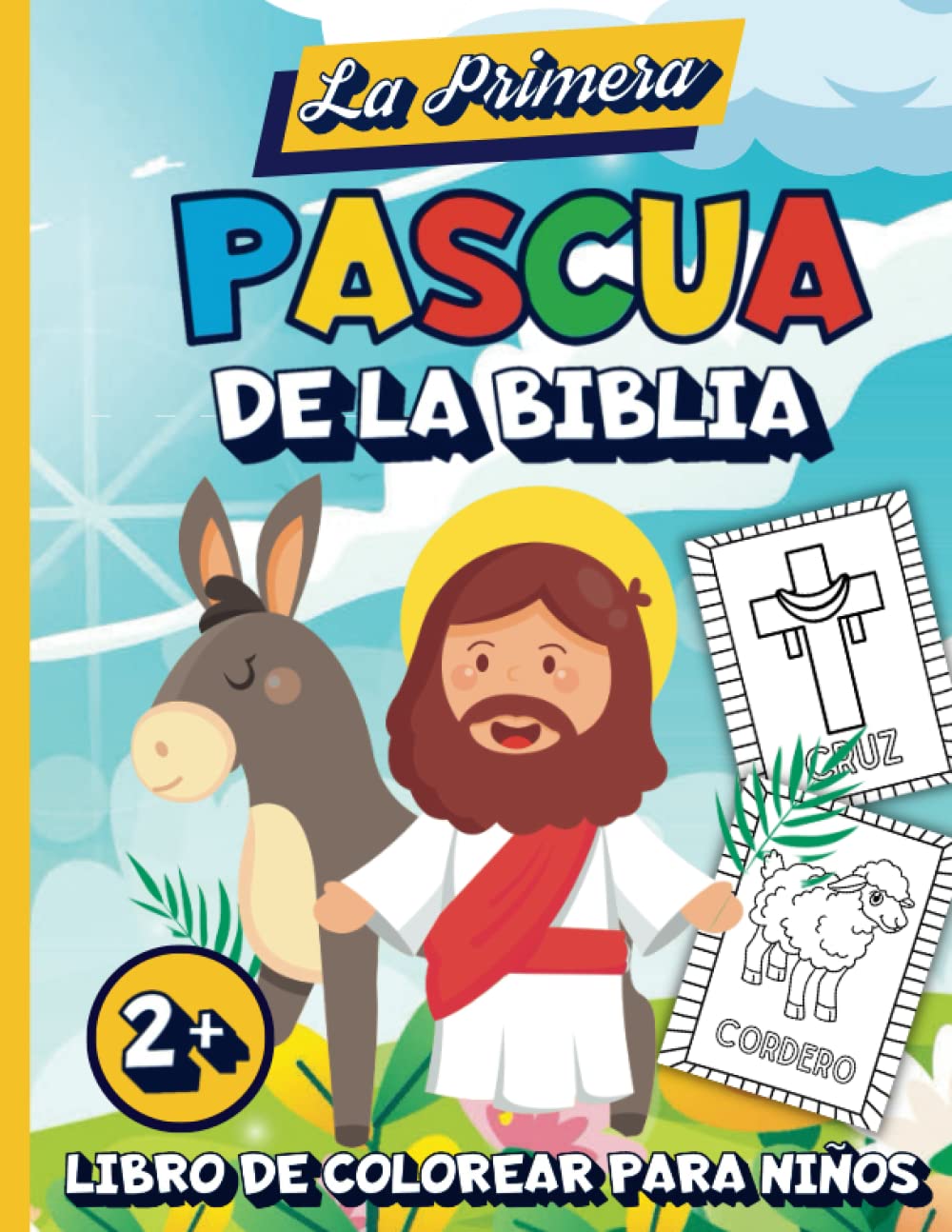 El Ha Resucitado Cruz Para Colorear Página 3 | Vectores E