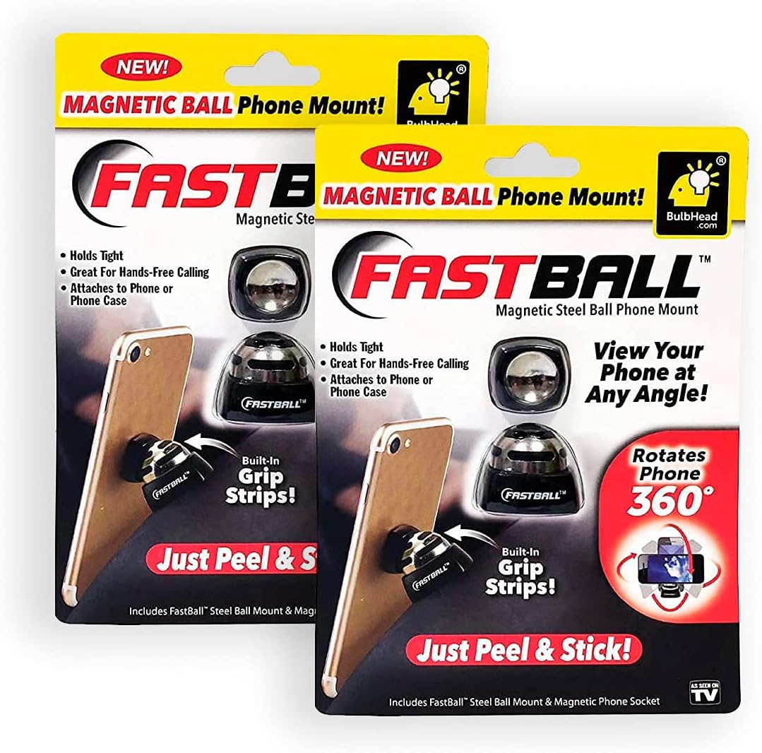 BulbHead Original Fastball Magnetic Phone Mount - Universal 360 Degree ...