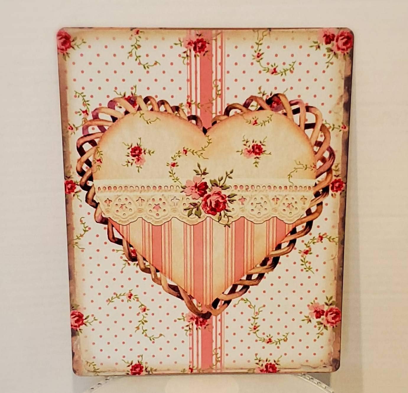 Amazon.com: Eeypy Vintage Valentines Heart Lace and Flower Heart Happy ...
