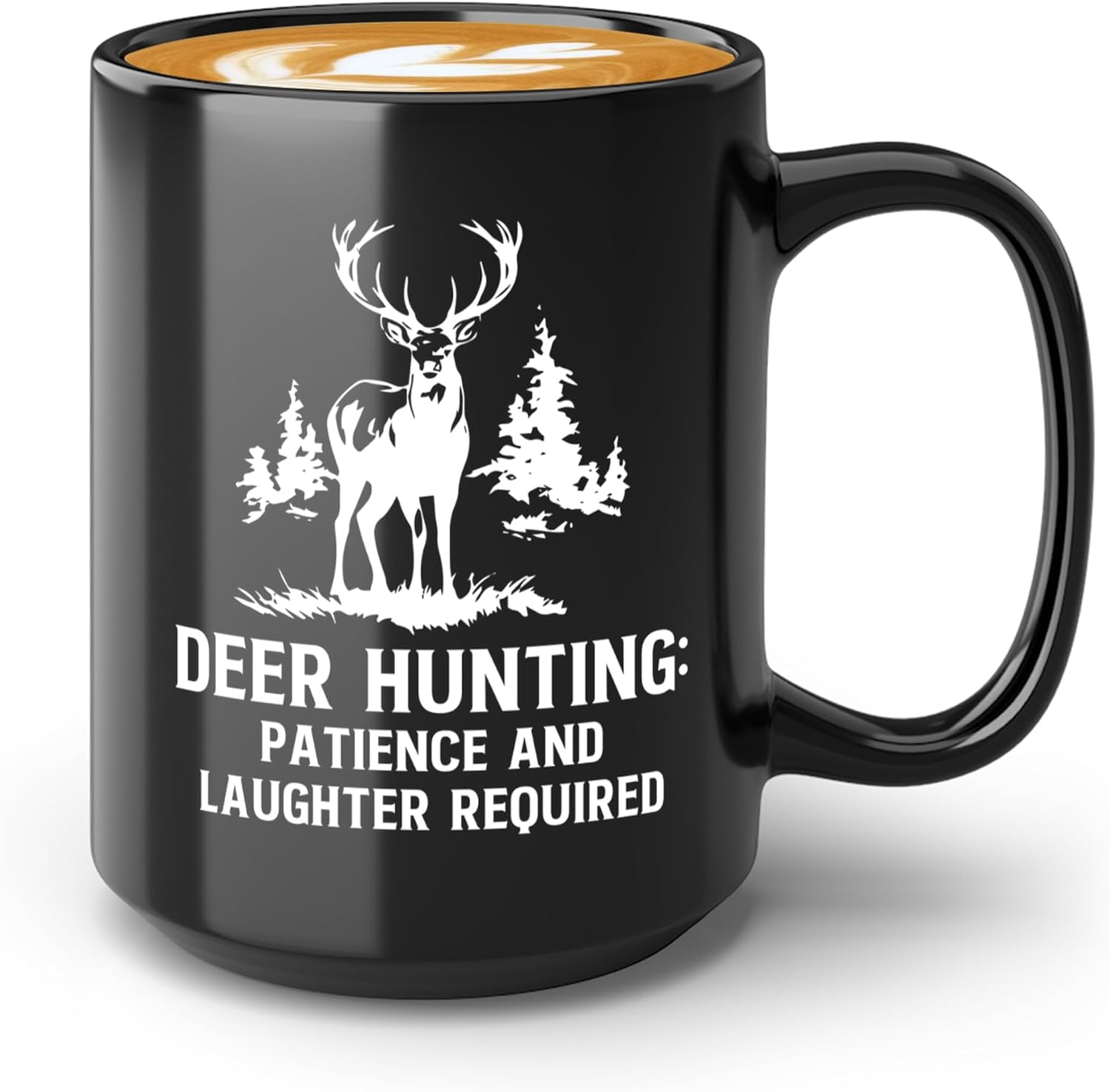 Amazon.com: Deer Hunter Coffee Mug 15oz Black -Deer Hunting - Deer ...