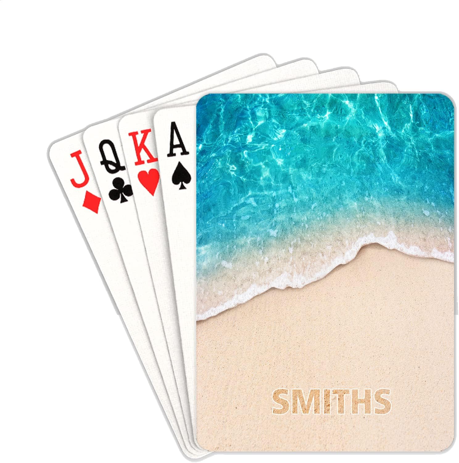Amazon.com: Beach Playing Cards Sea Beach Custom Playing Cards ...