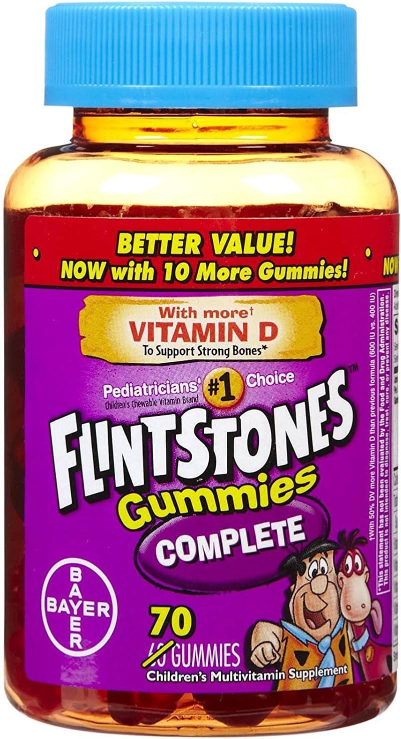 Amazon.com: Flintstones Gummies, Complete, 70 gummies (Pack of 3 ...