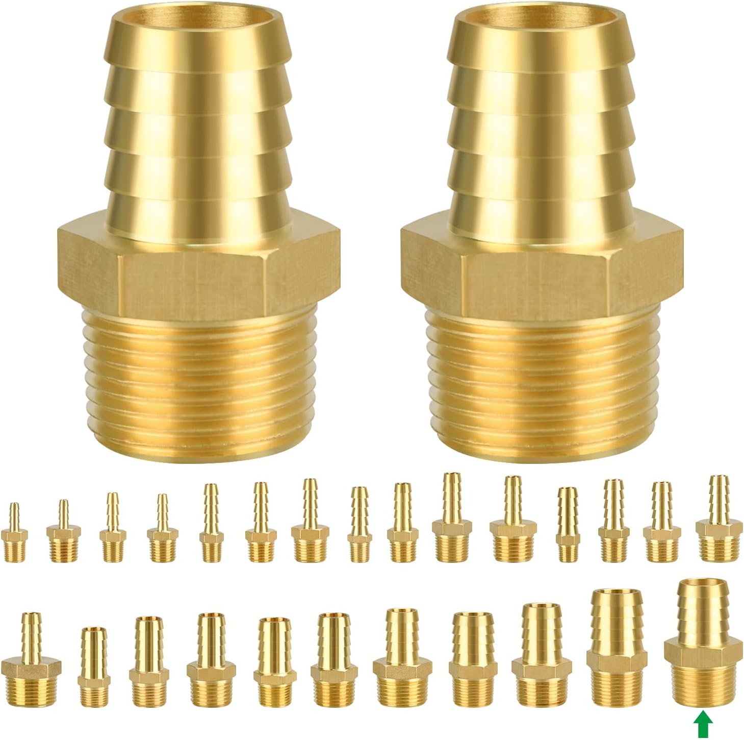 Amazon.com: DkOvn 2/6/12 Pack Hose Barb Fitting, 1" Barb × 1" NPT Brass ...