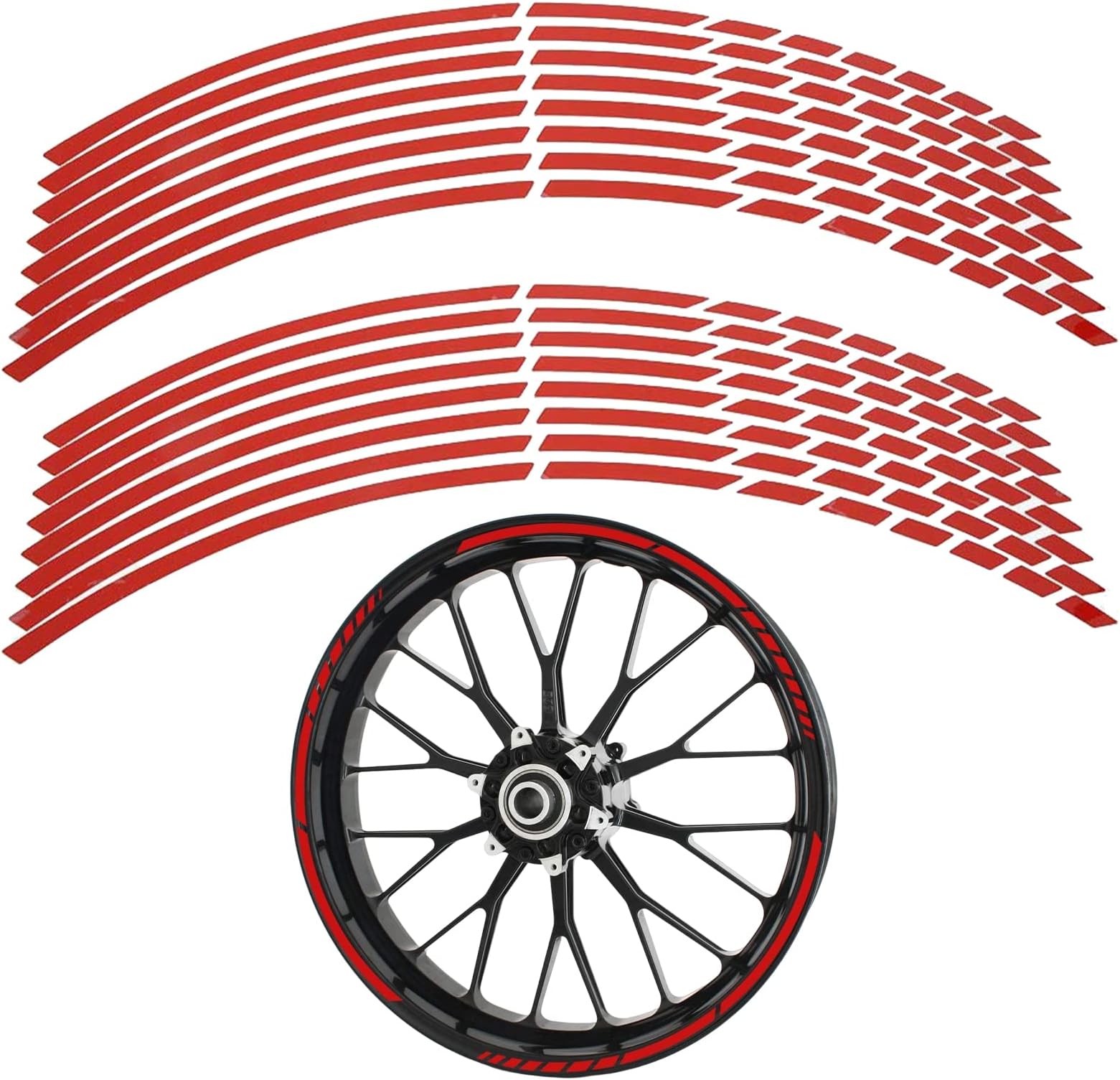 SEMINISMAR Rim Sticker, Reflective Wheel Rims Strip Sticker, Complete ...