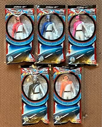 Amazon.co.jp: Soft Vinyl Hero Bakujo Sentai Bumbunger All 5 Types ...
