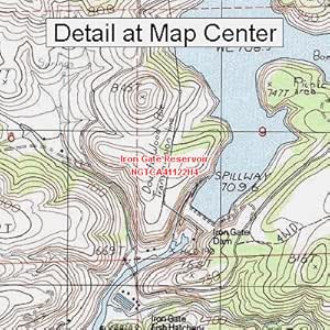 Amazon.com : USGS Topographic Quadrangle Map - Iron Gate Reservoir ...