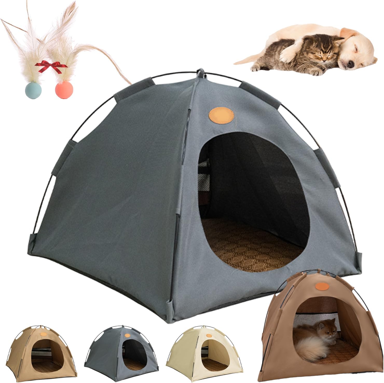 Amazon.com: Breezyden Pop-Up Pet Tent – Portable Hideaway for Cats ...