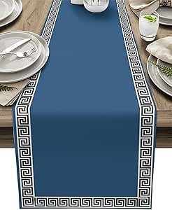 Amazon.com: Table Runner Geometric Greek Key Design Table Runners ...