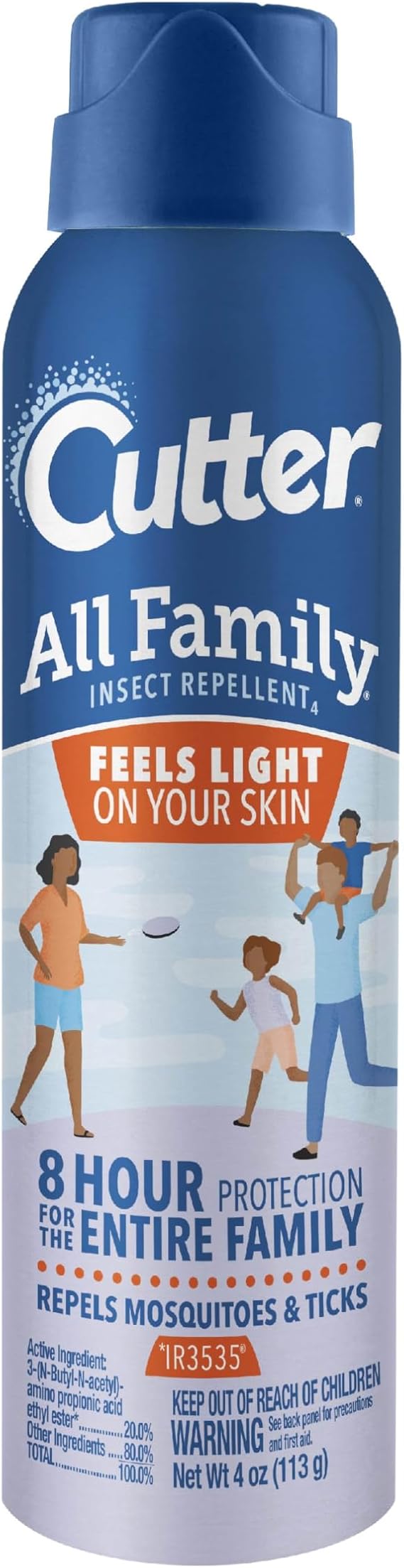 Amazon.com: Cutter All Family Insect Repellent, 4 Ounces, [DEET-Free ...