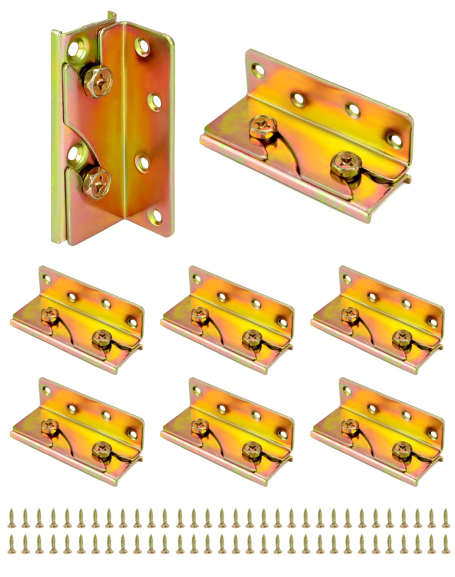 Amazon.com: QWORK Bed Rail Brackets - High-Quality Bed Frame Hardware ...