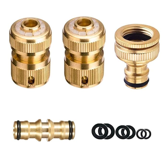 Buy VReder Brass Garden Hose Fitting Set, including Brass Hose End ...