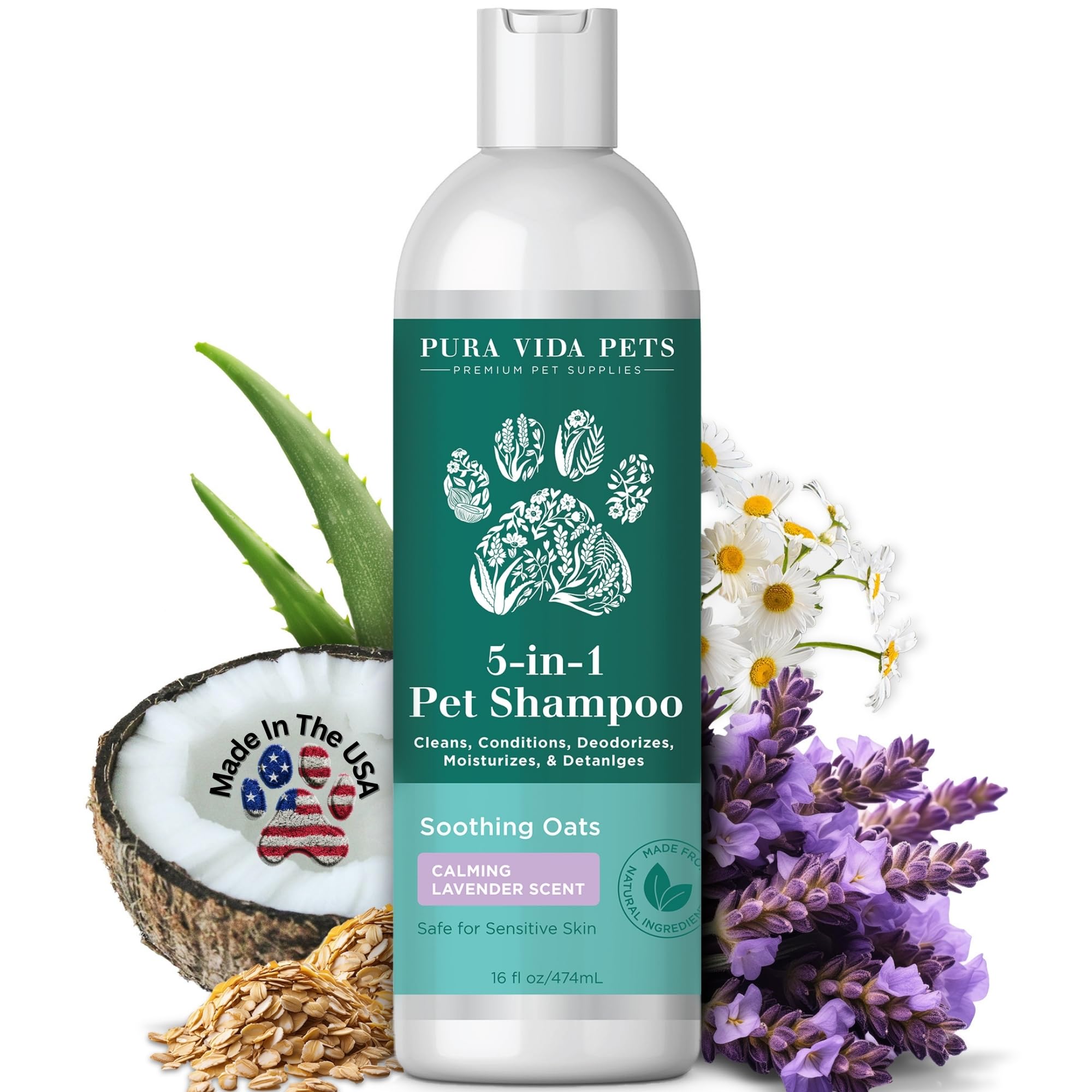 Amazon.com: Oatmeal Dog Shampoo for Itchy Skin - Dog Shampoo for Dry ...