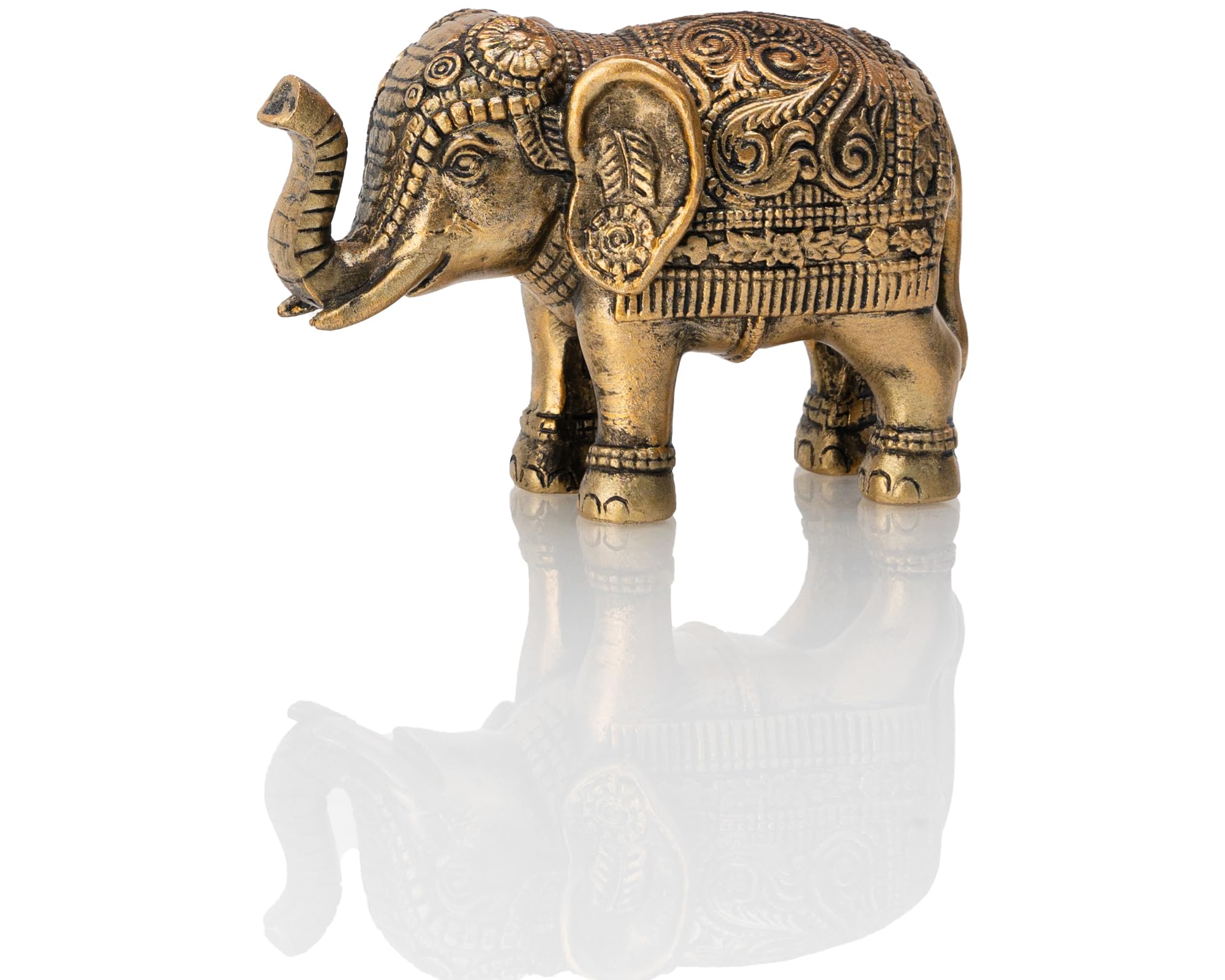 Amazon.com: Artconal Small Elephant Figurine 4 inch Good Lucky Elephant ...