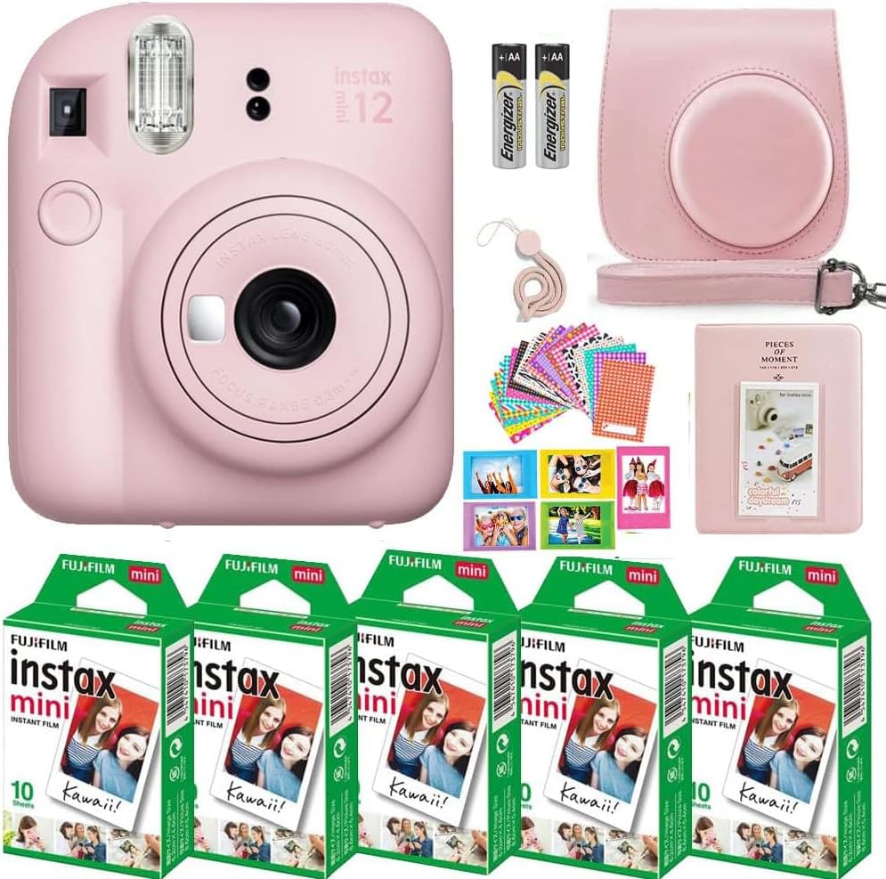 Amazon.com : Fujifilm Instax Mini 12 Instant Camera Blossom Pink ...